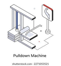 Welldesigned 3d Icon Pulldown Machine Stock Vector (Royalty Free ...