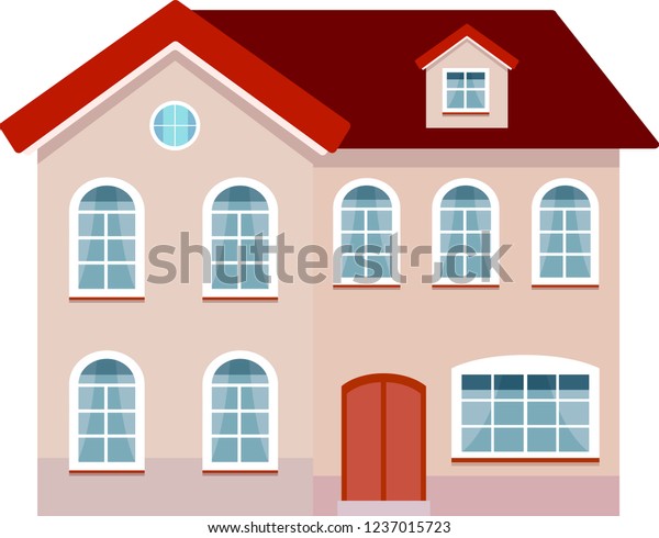 Western Style House Stock Vector (Royalty Free) 1237015723 | Shutterstock