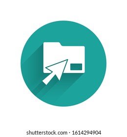 Black Cursor Click Document Folder Icon: vector de stock (libre de regalías) 1628614099 ...