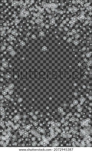 White Flake Background Vector Transparent Snowflake Stock Vector ...