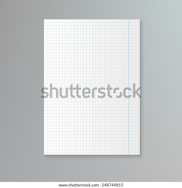 White Squared Paper Sheet Vector Notebook Stock Vector (Royalty Free) 248744815 | Shutterstock