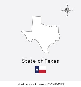 White State Texas Map Vector Illustration: เวกเตอร์สต็อก (ปลอดค่า ...