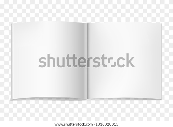 White Vector Realistic Square Opened Book Stock Vector (Royalty Free ...