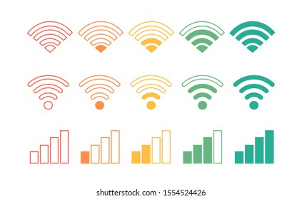 Wifi Icon Set Wifi Connection Level Stock Vector (Royalty Free) 1554524426 | Shutterstock