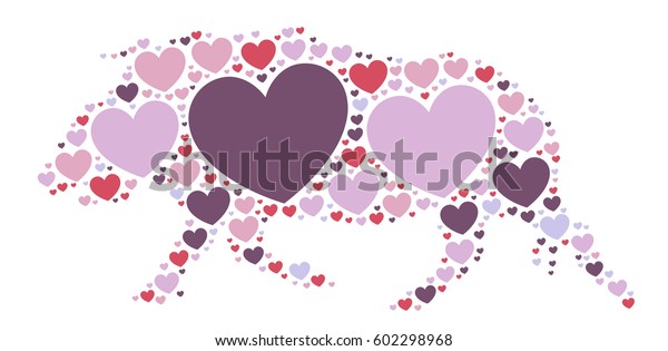 Wild Boar Shape Vector Design Illustration: vector de stock (libre de ...