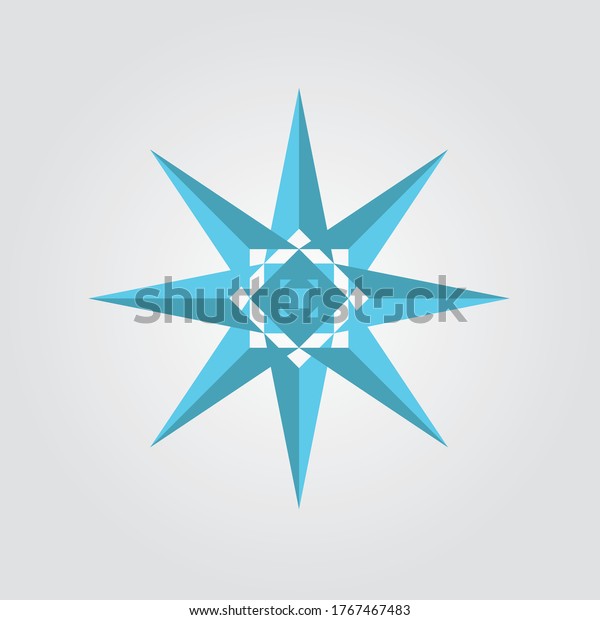 Wind Direction Flow Vector Blue Color Stock Vector (Royalty Free ...