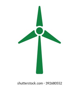 Cute Green Wind Turbine Wind Generator Stock Vector (Royalty Free ...