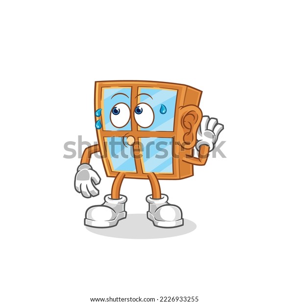 Window Eavesdropping Vector Cartoon Character Stock Vector (Royalty ...