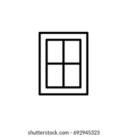 Vector Sign Window Symbol Isolated On Stock Vector (Royalty Free ...