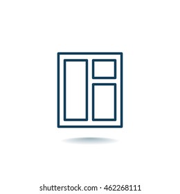 Window Icon On White Background Vector Stock Vector (Royalty Free ...