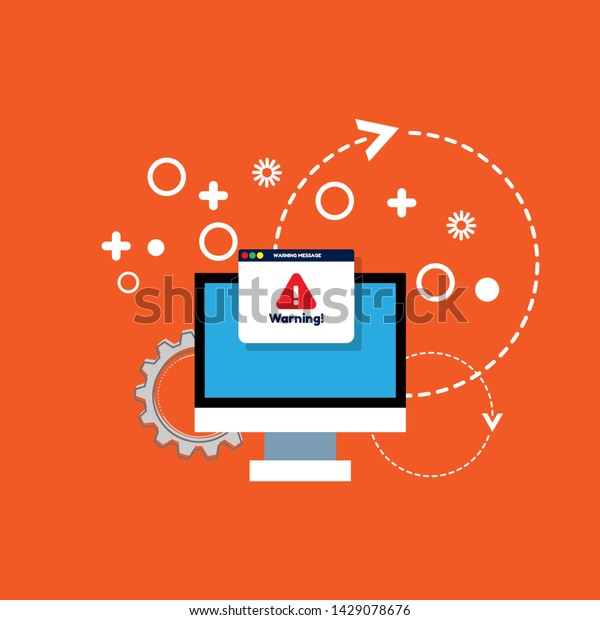 Window Operating System Error Warning Pop Stock Vector (Royalty Free ...