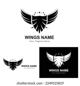 Wings Logo Design Shield Wings Vector Stock Vector (Royalty Free ...