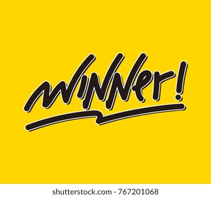 Winner Vector Lettering Stock Vector (Royalty Free) 767201068 ...