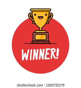 Winner Announcement Concept Vector Banner Design Stock Vector (Royalty ...
