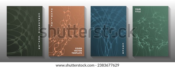 Wireframe Rendering Concept Abstract Vector Covers Stock Vector ...
