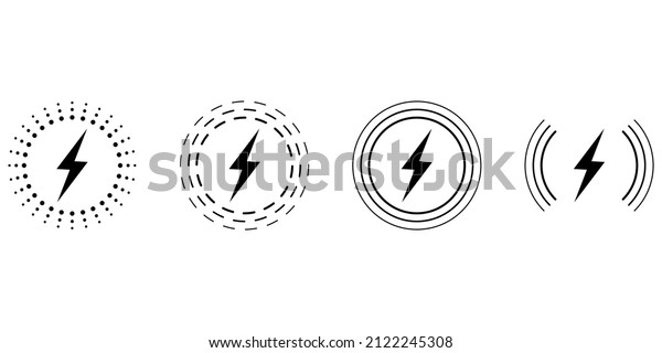 Wireless Charging Vector Set Icons Wireless Stock Vector (Royalty Free ...