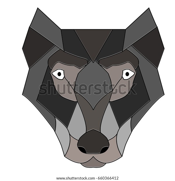 Wolf Head Low Poly Vector Illustration Stock Vector (Royalty Free ...