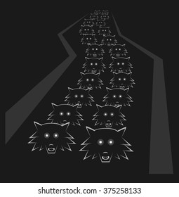 550 Wolf Pack Cartoon Stock Vectors, Images & Vector Art | Shutterstock