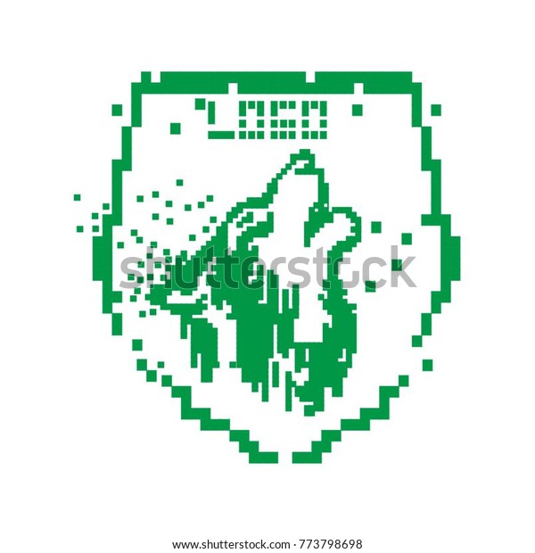 Wolf Pixel Vector Design Stock Vector (Royalty Free) 773798698 ...