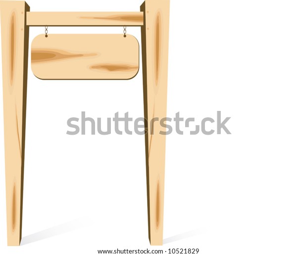 Wooden Board Posts Stock Vector (Royalty Free) 10521829 | Shutterstock