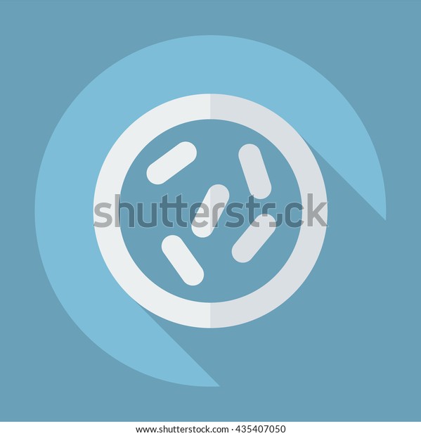 Work Flat Style Bacteria Shadow Vector Stock Vector (Royalty Free ...