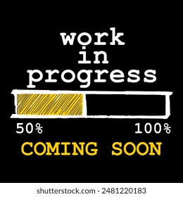 Work Progress Coming Soon Sign Vector Stock Vector (Royalty Free ...