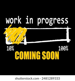 Work Progress Coming Soon Sign Vector Stock Vector (Royalty Free ...
