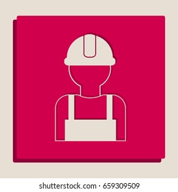 Worker Sign Vector Grayscale Version Popartstyle Stock Vector (Royalty ...