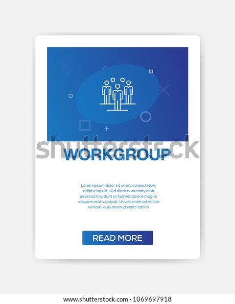 Workgroup Icon Infographic Stock Vector (Royalty Free) 1069697918 ...