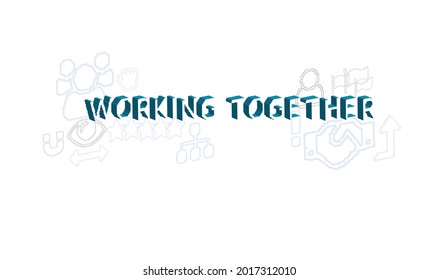 Working Together Vector Concept Pixel Style Stock Vector (Royalty Free ...