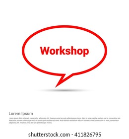 Workshop Text Road Sign Board Stock Vector (Royalty Free) 411826807 ...