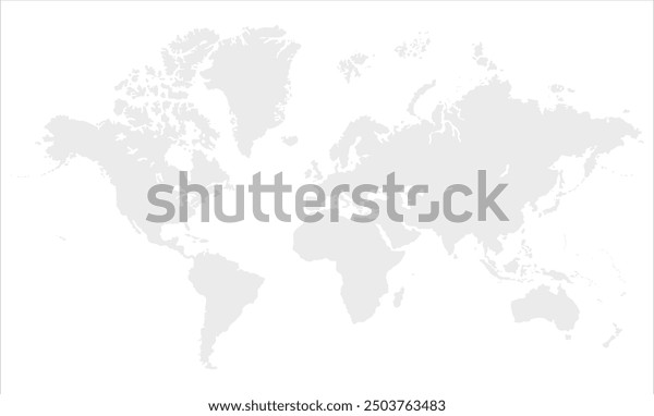 World Map Grayscale-13 World Map Vector Stock Vector (Royalty Free ...