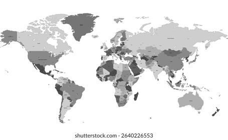 110+ Thousand Grey World Map With Countries Royalty-Free Images, Stock ...