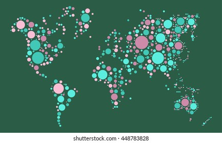 World Map Shape Vector Design By Stock Vector (Royalty Free) 448783828 ...