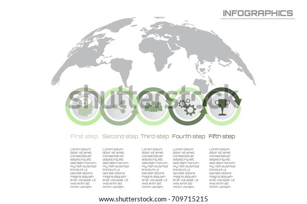 World Map Timeline Vector Infographics Icon Stock Vector (Royalty Free ...