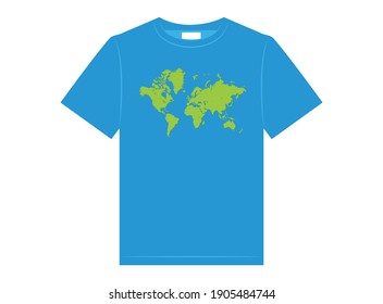 World Map Tshirt Design Vector Illustration Stock Vector (Royalty Free ...