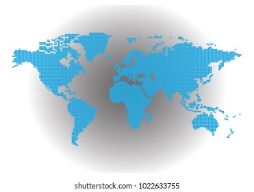 World Map Dots Half Cycle Vector Stock Vector (Royalty Free) 1987592432 ...