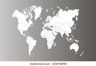 Color World Map Vector Stock Vector (Royalty Free) 1247544610 ...