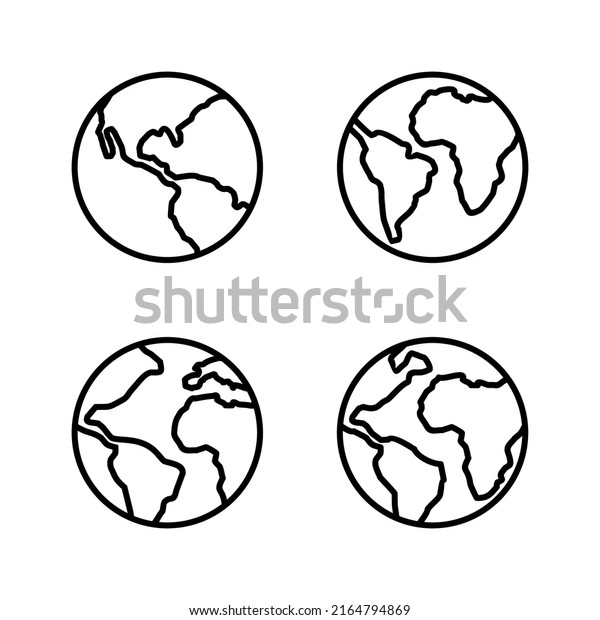 World Map Vector Worldmap Sign Symbol: เวกเตอร์สต็อก (ปลอดค่าลิขสิทธิ์ ...