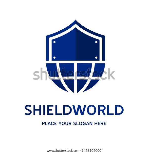 World Shield Vector Logo Template Suitable Stock Vector (Royalty Free ...
