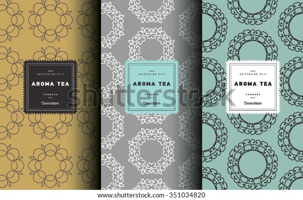 Wrapping Paper Template Vector Set Design Stock Vector (Royalty Free ...