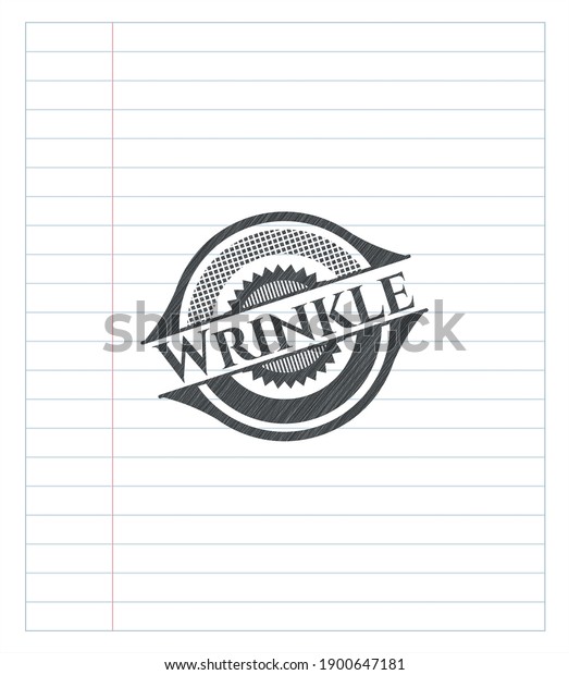 Wrinkle Emblem Pencil Effect Vector Illustration Stock Vector (Royalty ...
