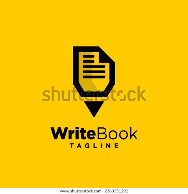 Write Book Logo Paper Concept Stock Vector (Royalty Free) 2383351291 ...