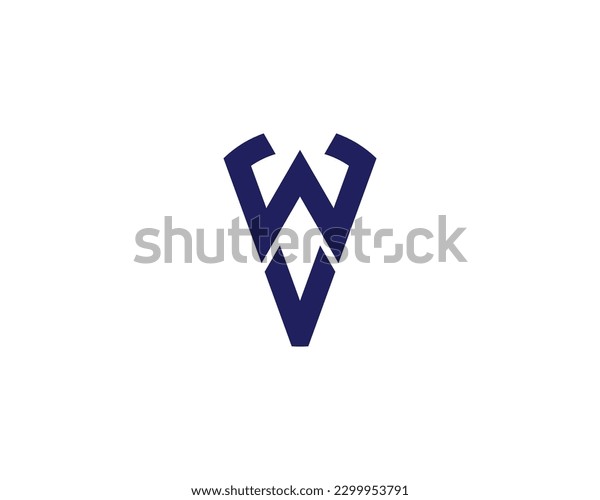 Wv Vw Logo Design Vector Template Stock Vector (Royalty Free ...