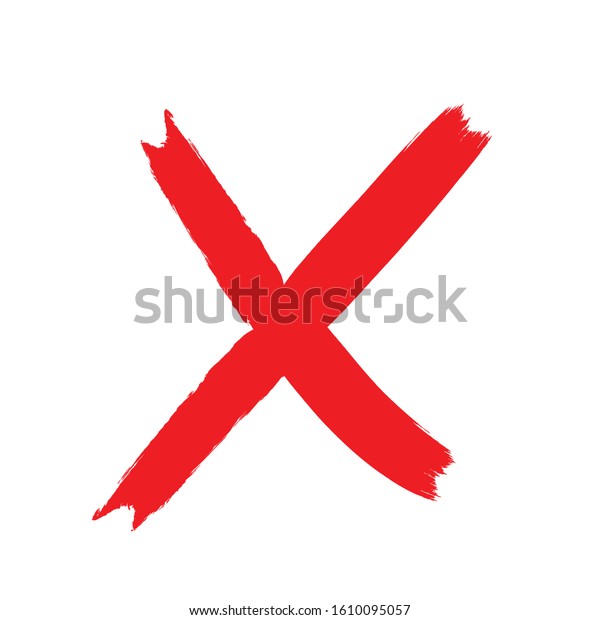 X Marks Red Crossed Vector Brush Stock Vector (Royalty Free) 1610095057 ...