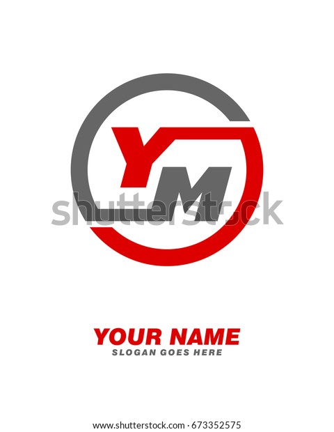 Y M Initial Circle Logo Template Stock Vector (Royalty Free) 673352575 ...
