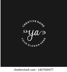 Ya Initial Handwriting Logo Vector Stock Vector (Royalty Free ...