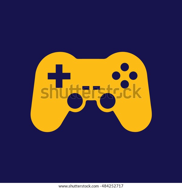 Yellow Game Controller Icon Vector Illustration Stock Vector (Royalty ...