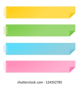 Yellow Green Paper Notes Vector Illustration Stock Vector (Royalty Free ...