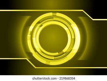 Yellow Light Abstract Technology Background Computer Stock Vector ...